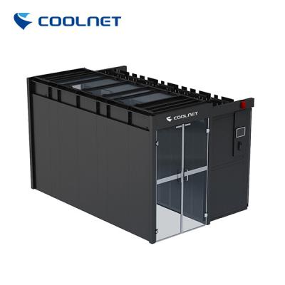 China Modular Data Center with Cold Aisle Containment Featuring 2.0mm Cold Rolled Steel, 1100kg Static Payload, and IP20 Protection for sale