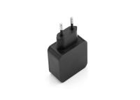 China Black ABS Wall Mount Power Adapter 100-240V Input Voltage 1A Output Current for sale