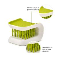 China Bristle Scrubber Spoon Knife Double Sided Scrub Brush Stocked for sale