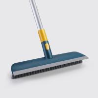 China Long Handle Floor Scrub Brush 45.3-55.9 inch Stiff Bristle Cleaning Brush for Bathroom for sale