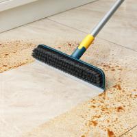China Long Handle Floor Scrub Brush 45.3-55.9 inch Stiff Bristle Cleaning Brush for Bathroom for sale