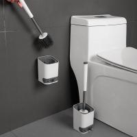 China Detachable Base Silicone Flexible Toilet Brush PP TPR 360 Degree Cleaning 1000pcs MOQ for sale
