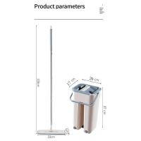 China Household Cleaning Microfiber Floor Mop 360 Degree Rotation with Bucket 125cm Stainless Steel Handle for sale