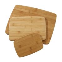 China Reversible Bamboo Cutting Board Set of 3 14x11x0.8 Inches Natural Kitchen Chopping Boards for sale