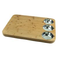 China Bamboo Butcher Block Cutting Board 22.4x16.2x1.5 Inches with Juice Groove for Kitchen Vegetables for sale