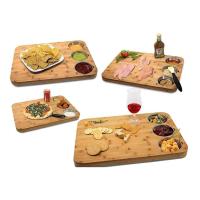 China Bamboo Butcher Block Cutting Board 22.4x16.2x1.5 Inches with Juice Groove for Kitchen Vegetables for sale