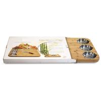 China Bamboo Butcher Block Cutting Board 22.4x16.2x1.5 Inches with Juice Groove for Kitchen Vegetables for sale