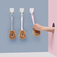 China Scrub Wool PP Dish Brush With Handle For Cleaning Pots Pans for sale