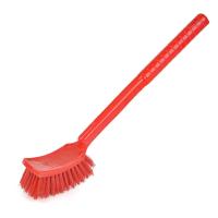 China Plastic 45cm Long Handle Toilet Brush Double Sided Hockey Brush for Cleaning for sale