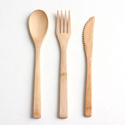 China Bamboo Wood Flatware Cutlery Set 16 Piece Portable Travel Fork Spoon Knife Reusable Eco Friendly Kitchen Utensils for sale