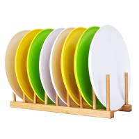 China Freestanding Bamboo Dish Rack , Bamboo Drying Rack 12.5x5x3.7 Inch for sale