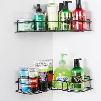 China Wall Mounted Sustainable Self Adhesive Bathroom Corner Shelf No Drilling Storage for sale