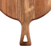 China Rectangle Bamboo Butcher Block , Acacia Wood Chopping Block With Handle for sale
