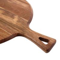 China Rectangle Bamboo Butcher Block , Acacia Wood Chopping Block With Handle for sale