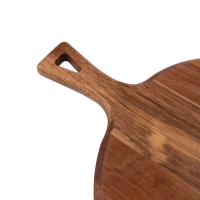 China Rectangle Bamboo Butcher Block , Acacia Wood Chopping Block With Handle for sale