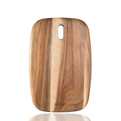 China Handle Acacia Bamboo Wood Cutting Board Smooth Surface for sale