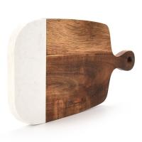 China Natural Live Edge Slate Cheese Board Marble And Wood Paddle Kitchen for sale
