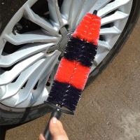 China Long Handle Polyethylene Car Wheel Cleaning Brush 45cm X 6.5cm for sale