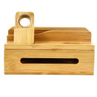 China Bamboo Wooden Charging Station Stand Customized for sale
