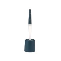 China Bathroom Toilet Bowl Cleaning Brush Silicone Holder Head Soft TPR 30cm for sale