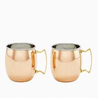 China 18oz Hammered Copper Stainless Steel Moscow Mule Mug 9x10cm for Coffee Beer for sale