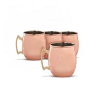 China 18oz Hammered Copper Stainless Steel Moscow Mule Mug 9x10cm for Coffee Beer for sale