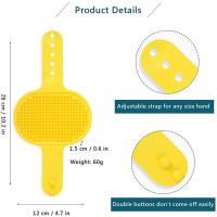 China Reusable Pet Hair Remover Brush Silicone Shower Bath Brush 26x12cm for Dogs Cats for sale