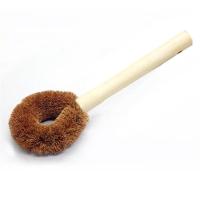 China Natural Coconut Fiber Dish Brush 24x9cm Wooden Handle Pot Pan Cleaner Refill Eco Friendly for sale
