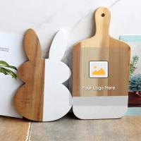 China Natural Stone White Marble 18x32cm Wood Vegetable Cutting Board with Knife Set for sale