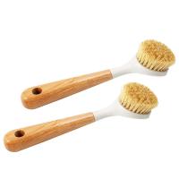 China Natural Sisal Kitchen Brush Set Wooden Handle Eco Friendly Cleaning Brush for Pots Dishes for sale
