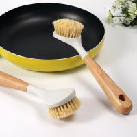 China Natural Sisal Kitchen Brush Set Wooden Handle Eco Friendly Cleaning Brush for Pots Dishes for sale