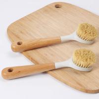China Natural Sisal Kitchen Brush Set Wooden Handle Eco Friendly Cleaning Brush for Pots Dishes for sale