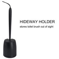 China Silicone Toilet Bowl Brush 53x12.6cm with Holder Non Scratch TPR Bristles for sale