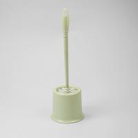 China 44x14cm Silicone Toilet Bowl Cleaning Brush Standing Bathroom Accessories with Nylon Bristles for sale