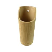 China Natural Bamboo Kitchen Utensil Holder Organizer 8.5 x 5.5 x 4.1 in Standing Storage Rack for sale