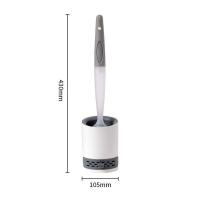 China Wall Mount TPR Silicone Toilet Brush Refillable Liquid Soap Dispenser 43cm for sale