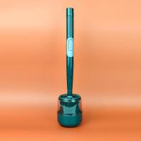 China TPR Silicone Toilet Brush with Soap Dispensing Head 42x10cm Floor Standing for sale