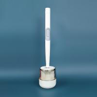 China TPR Silicone Toilet Brush with Soap Dispensing Head 42x10cm Floor Standing for sale