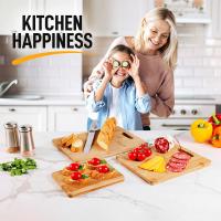 China Multifunctional 3 Piece Set Bamboo Cutting Board Anti Scratches for sale