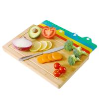 China Bamboo Cheese Board Set 4 in 1 Food Safety Plastic Cutting Board 14.37x8.93 Inch for sale