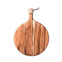 China Natural Acacia Wood Cutting Board 41x30x1.5cm Round Chopping Board for Kitchen for sale