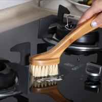 China All Natural Pan Dish Stocked Bamboo Kitchen Brush Set Wood for sale