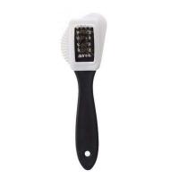 China Deerskin Three-Sided Shoe Brush for Suede Nubuck Cleaning 15.7cm Boot Brush for sale
