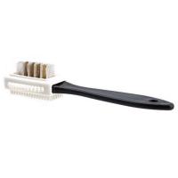 China Deerskin Three-Sided Shoe Brush for Suede Nubuck Cleaning 15.7cm Boot Brush for sale