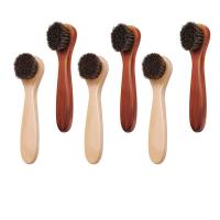 China 100% Horsehair Wooden Shoe Brush 13.8cm for Cleaning and Polishing Leather for sale