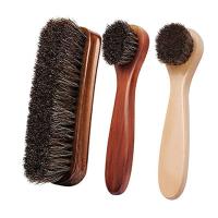 China 100% Horsehair Wooden Shoe Brush 13.8cm for Cleaning and Polishing Leather for sale