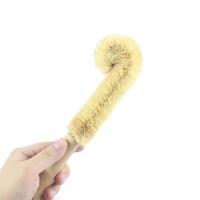 China Wooden Coconut Cleaning Brush 20x4x4cm for Cups Decanters Bottles Kitchen Dish Scrubber for sale