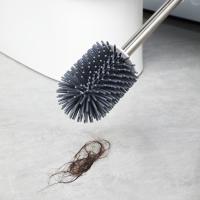 China Kingwell Silicone Toilet Brush Set with Holder Bathroom Cleaning Tool 12x15x12cm for sale