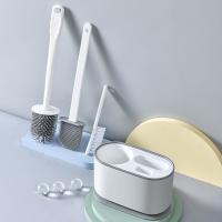 China Soft Pp Tpr Toilet Cleaning Brush With Soap Dispenser for sale