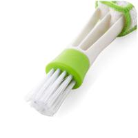 China 2 in 1 Car Air Vent Cleaning Brush 16.5x3.5cm OPP Bag Double Slider Window Brush for sale